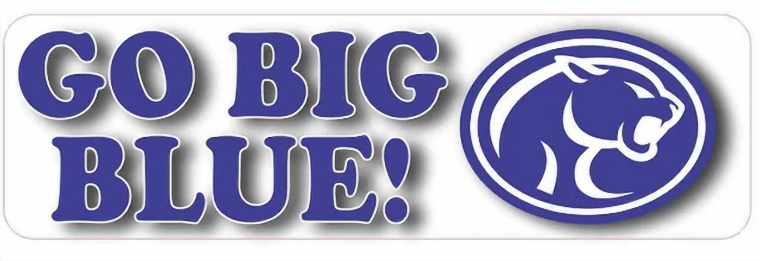 DOPASTICKER Cougar Go Big Blue Sticker School Mascot Car Sports Sticker ...