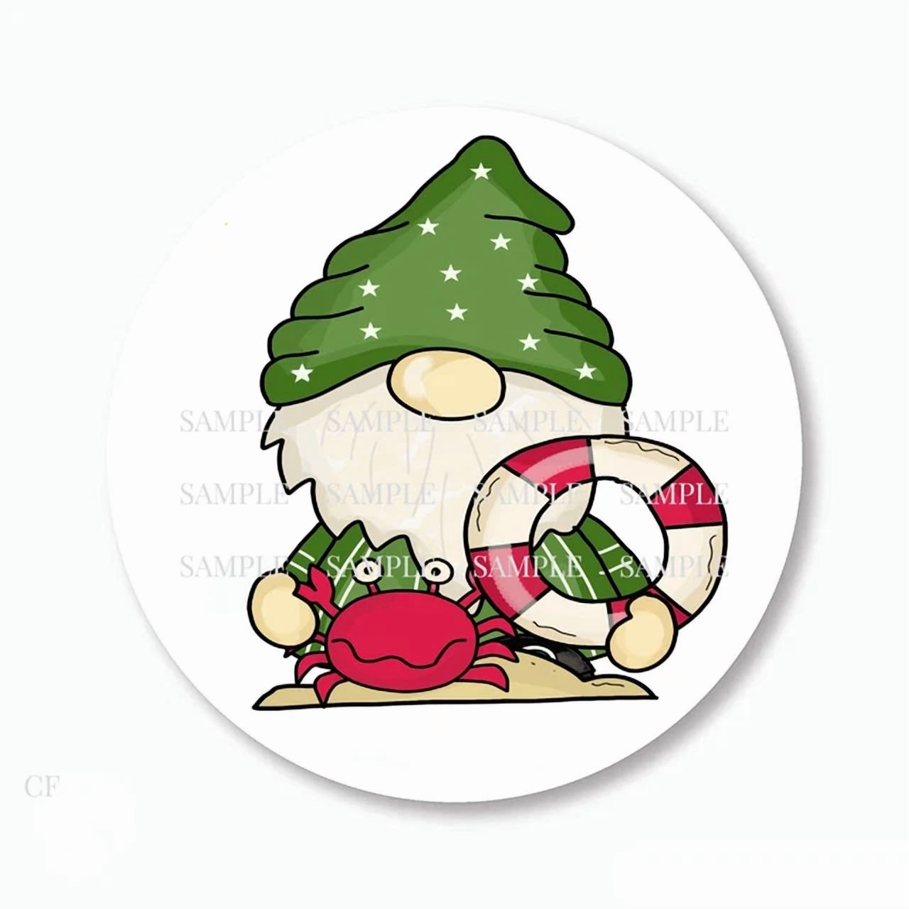 DOPASTICKER Country Crab Beach Gnome Scrapbook Stickers Favor Phone ...