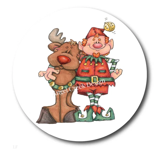 DOPASTICKER Country Elf And Reindeer Chri.Stm.As Scrapbook Stickers ...