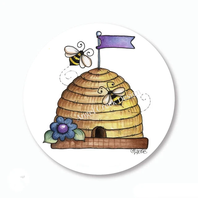 DOPASTICKER Country Honey Bee Bumblebee Hive Stickers Phone Decal Water ...