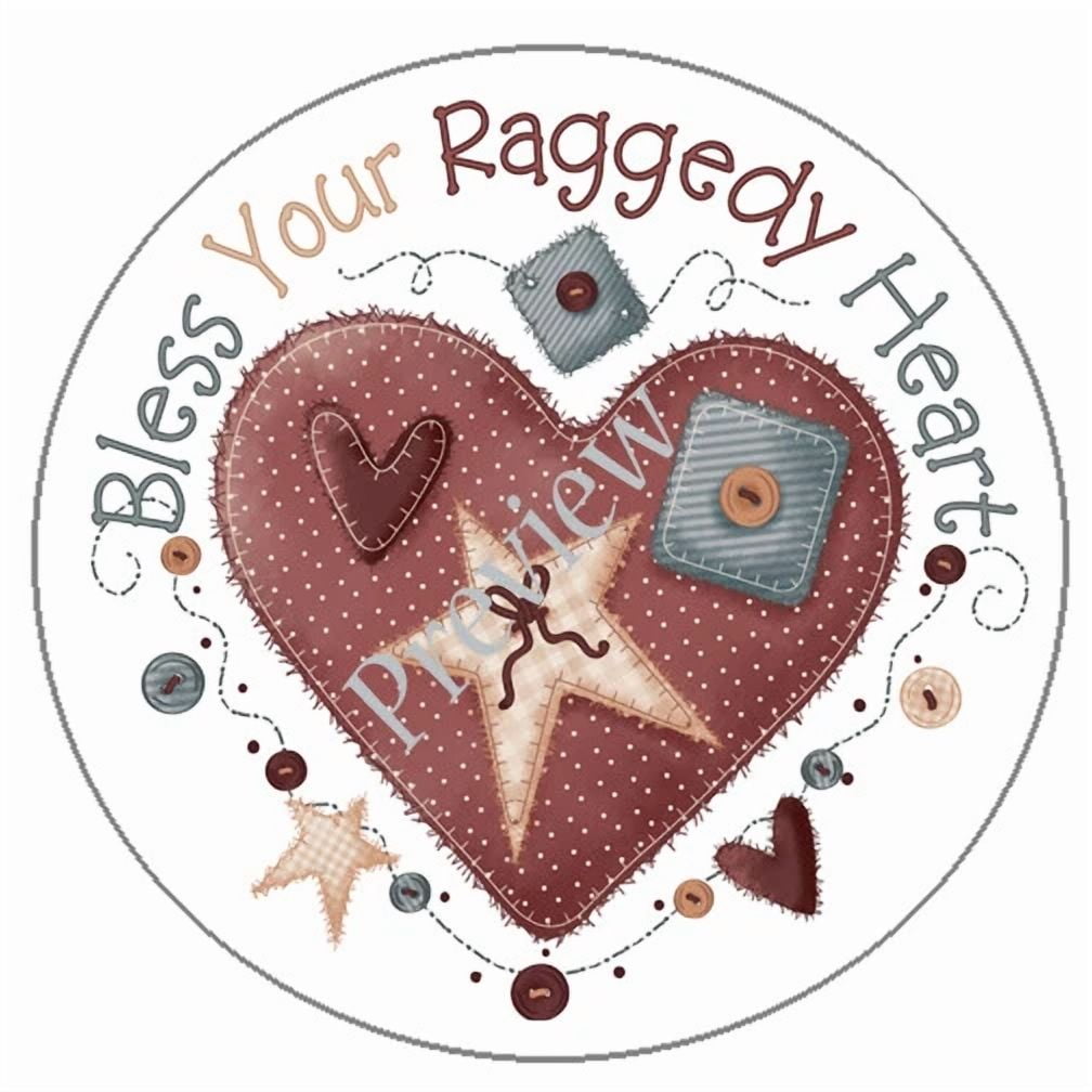 DOPASTICKER Country Prim Bless Your Heart Laser Stickers Phone Decal ...