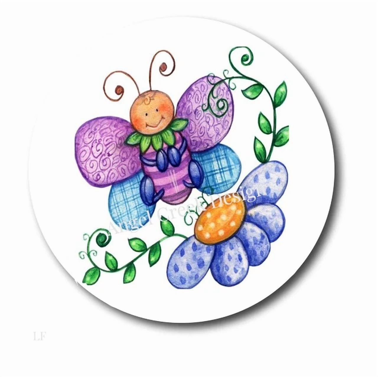 DOPASTICKER Country Prim Butterfly Stickers Phone Decal Water Bottle ...