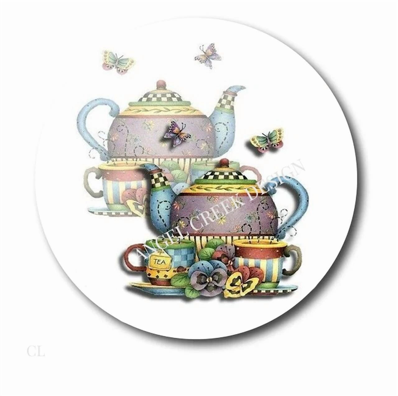 DOPASTICKER Country Tea Pots Scrapbook Stickers Phone Water Bottle ...