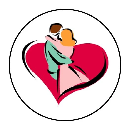 DOPASTICKER Couple In Love Stickers Heart Wedding Shower Phone Decal ...