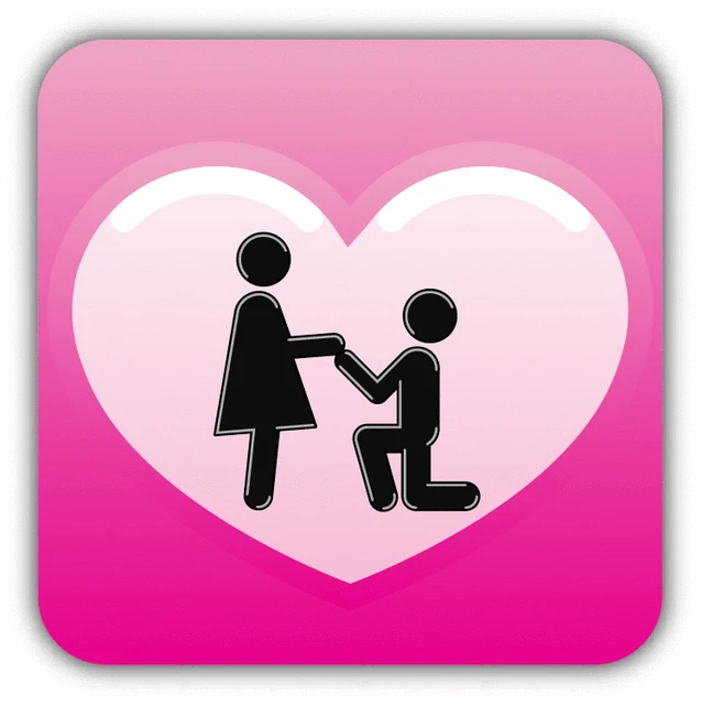 DOPASTICKER Couple Love Heart Young Sticker Decal Phone Decal Water ...
