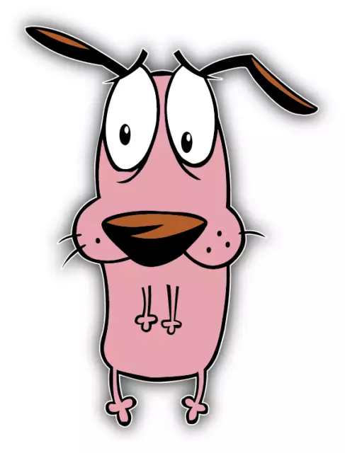 DOPASTICKER Courage The Cowardly Dog Sad Cartoon Car Sticker Decal ...