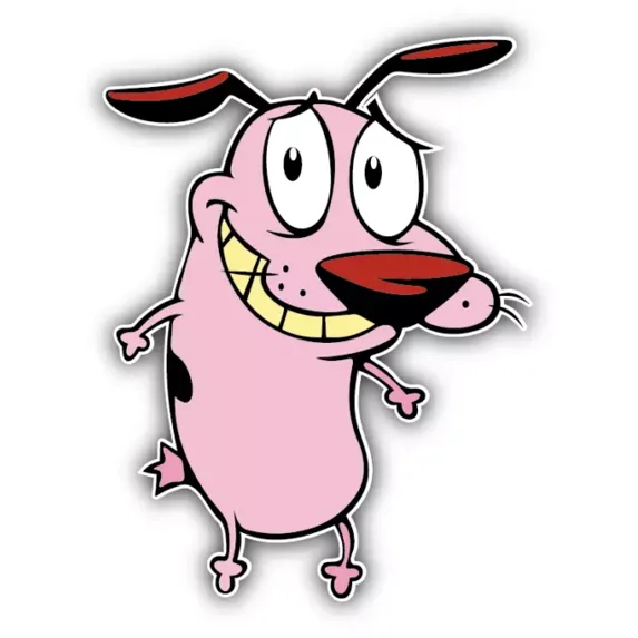 DOPASTICKER Courage The Cowardly Dog Smile Cartoon Car Sticker Decal ...