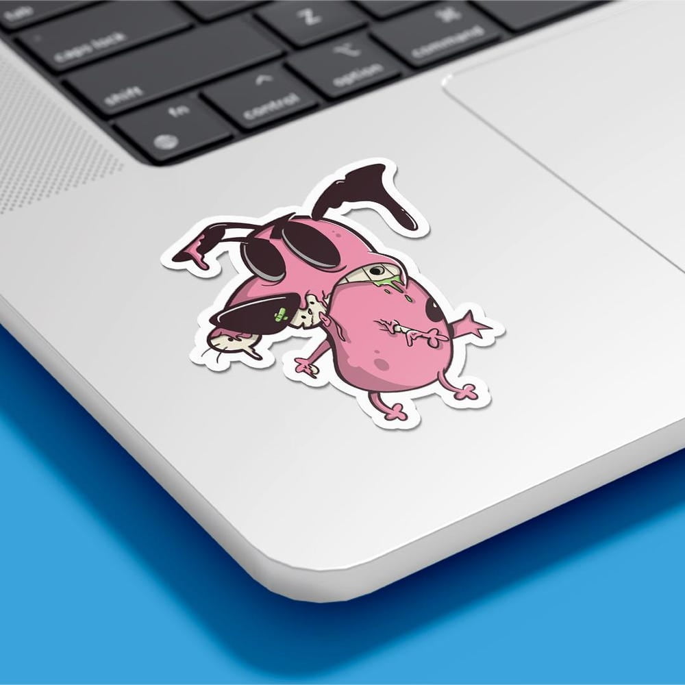 DOPASTICKER Courage The Cowardly Dog Sticker, Network, Edgy Art ...