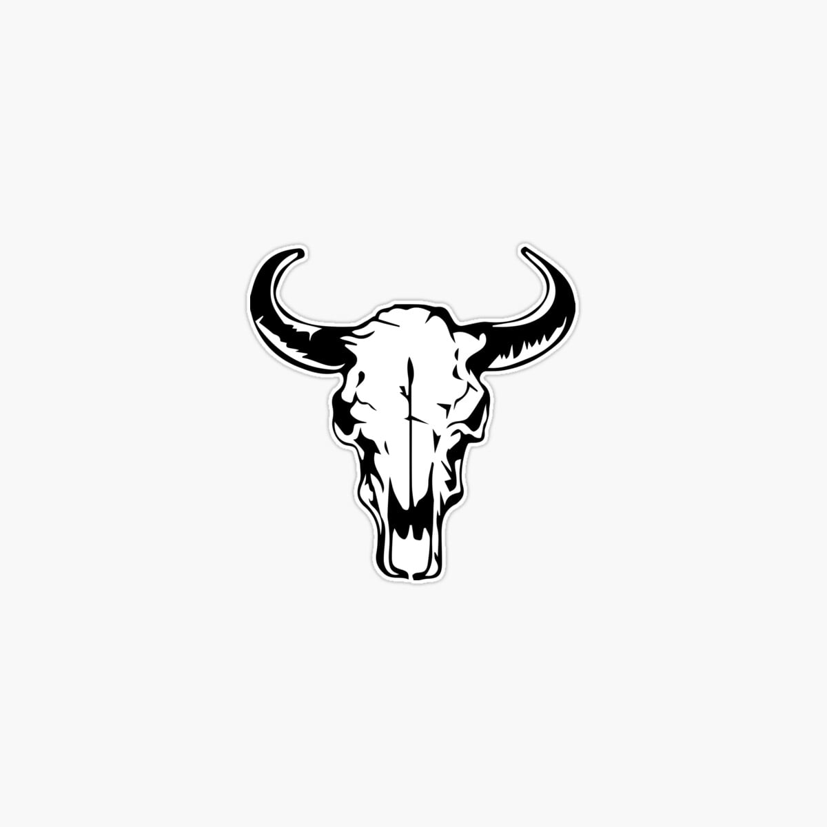 DOPASTICKER Cow Skull - Western Sticker, Phone Sticker Water Bottle ...