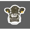 DOPASTICKER Cow Sticker Face Tagged Cute Sticker Phone Sticker, Latop ...