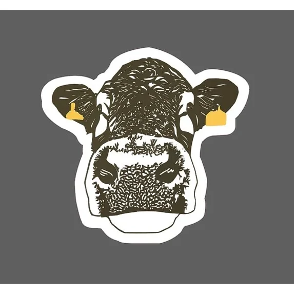 DOPASTICKER Cow Sticker Face Tagged Cute Sticker Phone Sticker, Latop ...