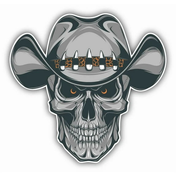 DOPASTICKER Cowboy Skull Sticker Decal Phone Decal Water Bottle ...