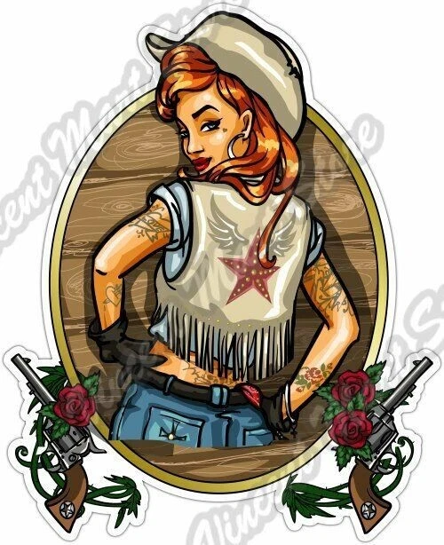 DOPASTICKER Cowgirl Cowboy Wild West Texas Gift Car Window Sticker ...
