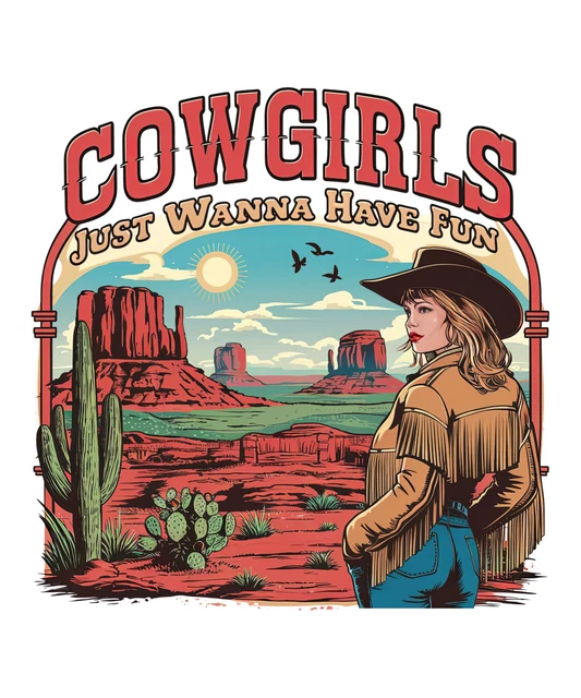 DOPASTICKER Cowgirl Sticker Girl Country Just Wanna Have Fun Chic Phone ...