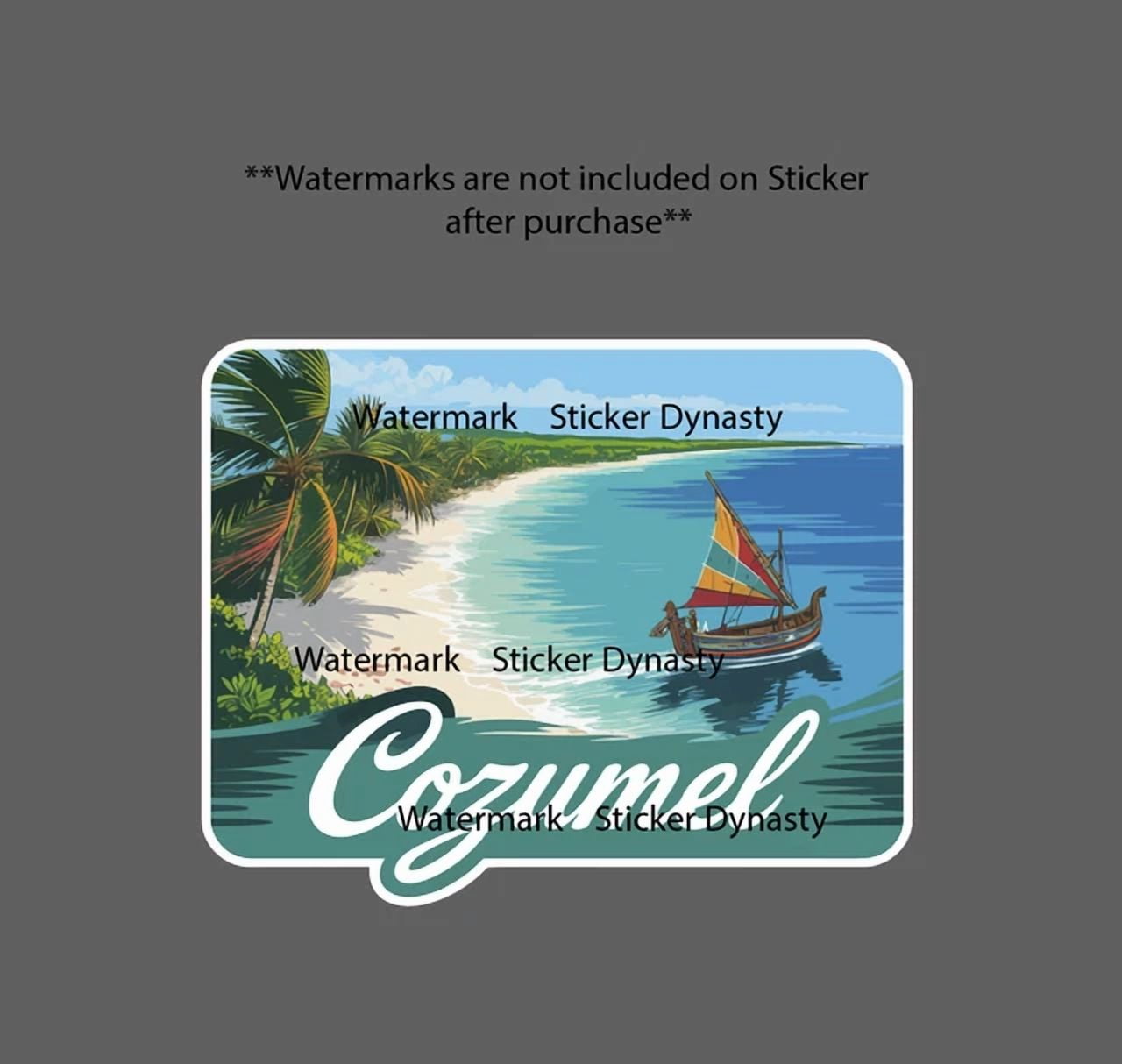 DOPASTICKER Cozumel Sticker Mexico Beach Travel Vacation Waves Sticker ...