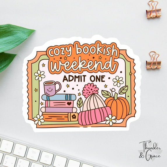 DOPASTICKER Cozy Bookish Weekend Sticker, I'M All Booked Up, Book Lover ...