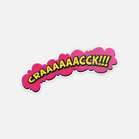 DOPASTICKER Craaacck Speech Bubble Comic Book Sticker Decal Phone Decal ...