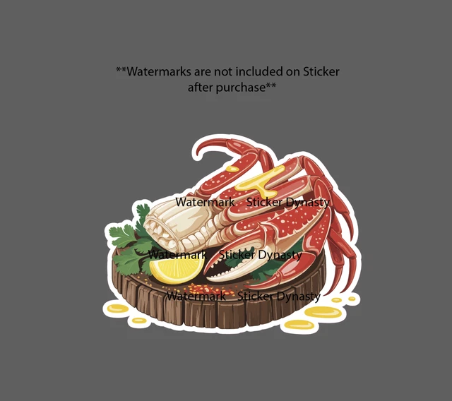 DOPASTICKER Crab Legs Sticker Animal Ocean Beach Seafood Food Sticker ...
