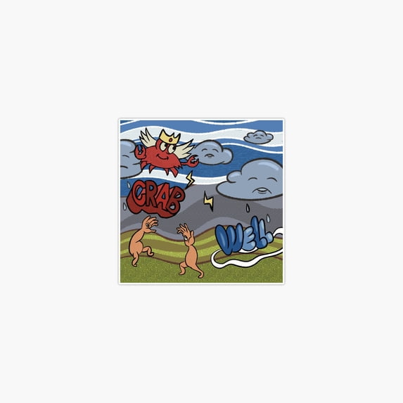 DOPASTICKER Crab Well Sticker, Phone Sticker Water Bottle Sticker Car ...