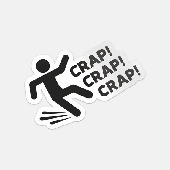 DOPASTICKER Crap Sticker Decal Phone Decal Water Bottle Stickers, Cars ...