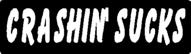 DOPASTICKER Crashin' Sucks Sticker Hard Hat Sticker Phone Decal Water ...
