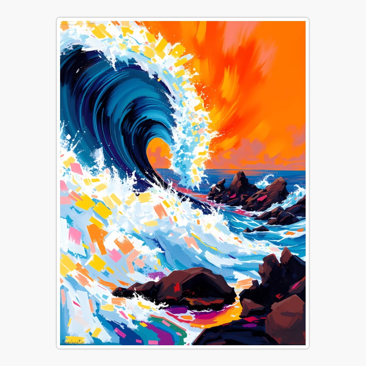 DOPASTICKER Crashing Radiance Sticker, Phone Sticker Car Stickers ...