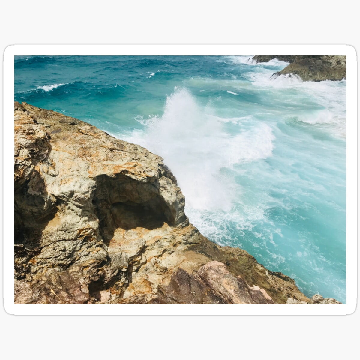 DOPASTICKER Crashing Waves On Australias Coast Sticker Birthday Gifts ...