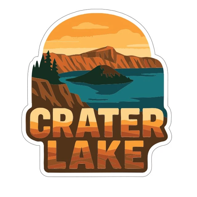 DOPASTICKER Crater Lake National Park Decal Sticker - Us National Parks ...