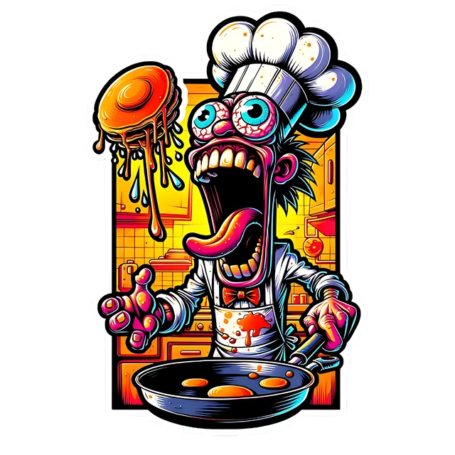 DOPASTICKER Crazy Chef Madness Sticker Street Art Urban Edgy Hip Hop ...