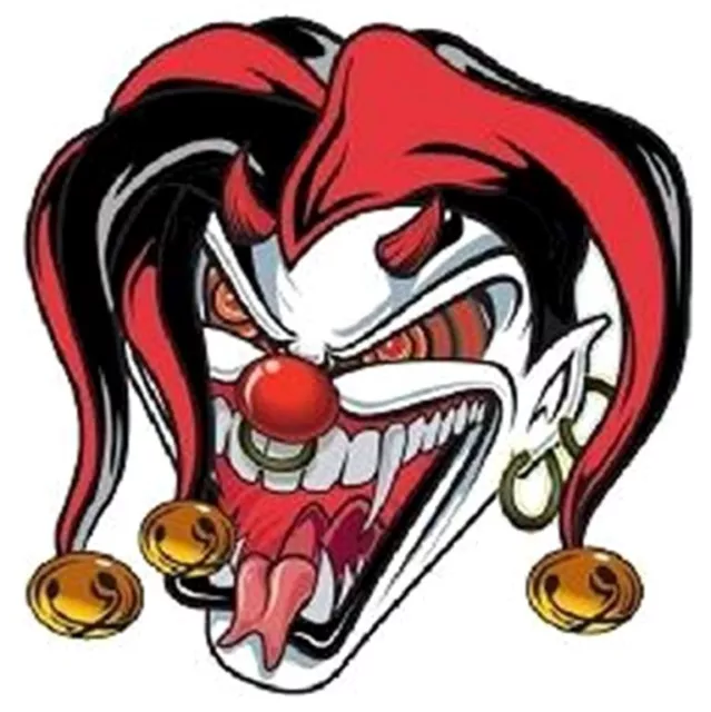 DOPASTICKER Crazy Jester Sticker Joker Laptop Sticker Hard Hat Sticker ...