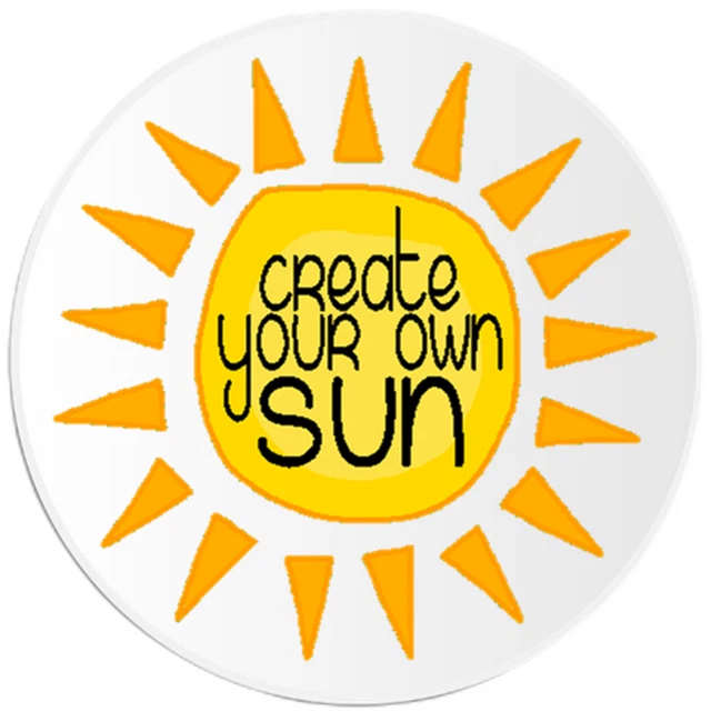 DOPASTICKER Create Your Own Sun Sticker, Positive Sunshine Bright Phone ...