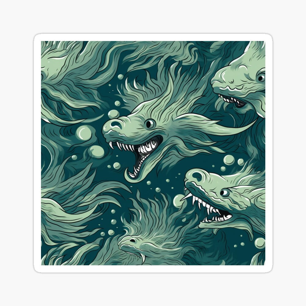 DOPASTICKER Creatures Of The Abyss Glossy Sticker Hot Trending Stickers ...