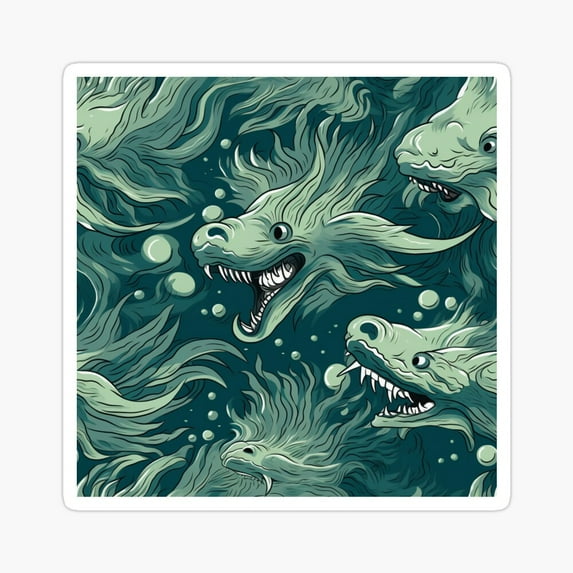 DOPASTICKER Creatures Of The Abyss Glossy Sticker Hot Trending Stickers ...