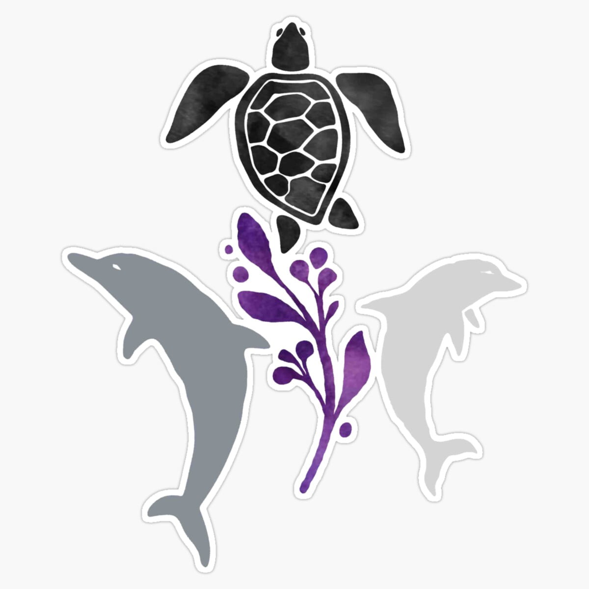 DOPASTICKER Creatures Of The Sea Sticker, Phone Sticker Car Stickers ...