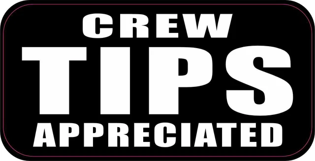 DOPASTICKER Crew Tips Appreciated Sticker Business Tip Sticker Phone ...