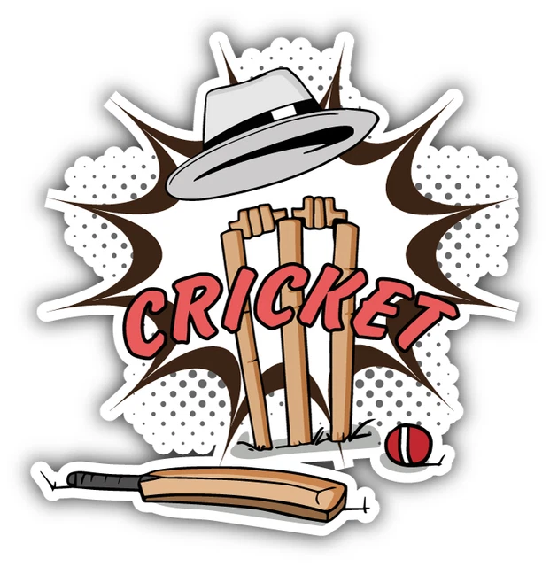 DOPASTICKER Cricket Comic Book Emblem Sticker Decal Phone Decal Water ...