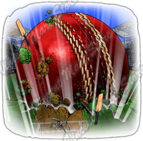 DOPASTICKER Cricket Eruption Explosion Athletics Sport Car Sticker ...