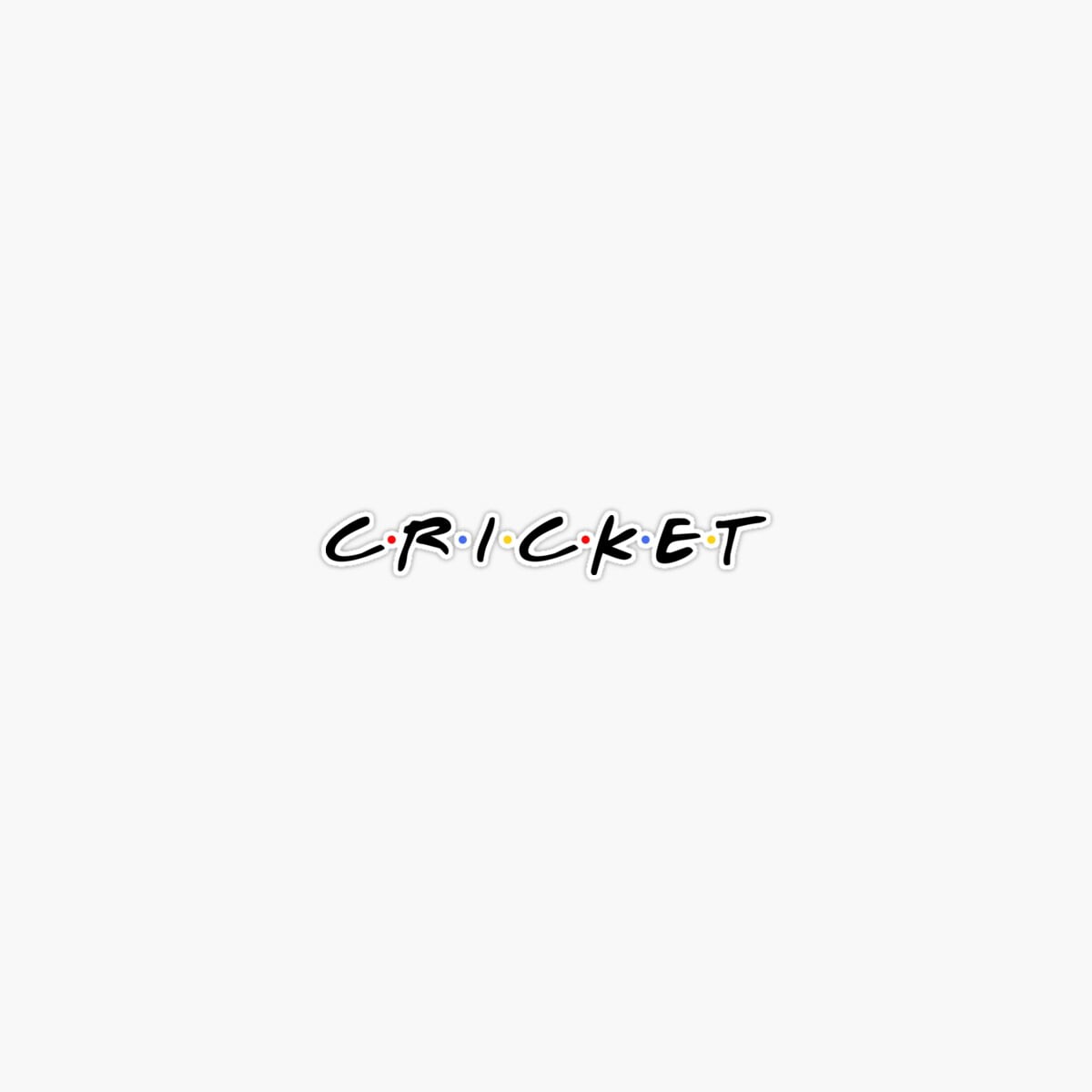 DOPASTICKER Cricket Fan Cricket Lover Gift Sticker, Phone Sticker Car ...