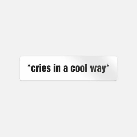 DOPASTICKER Cries In A Cool Way Sticker Decal Phone Decal Water Bottle ...