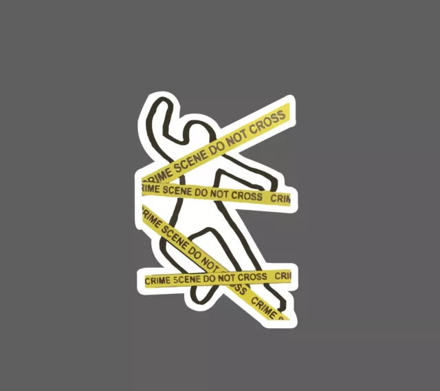 DOPASTICKER Crime Scene Sticker Chalk Book Movie Mystery Sticker Phone ...