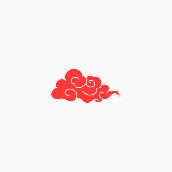 DOPASTICKER Crimson Red Cloud Sticker, Phone Sticker Water Bottle ...