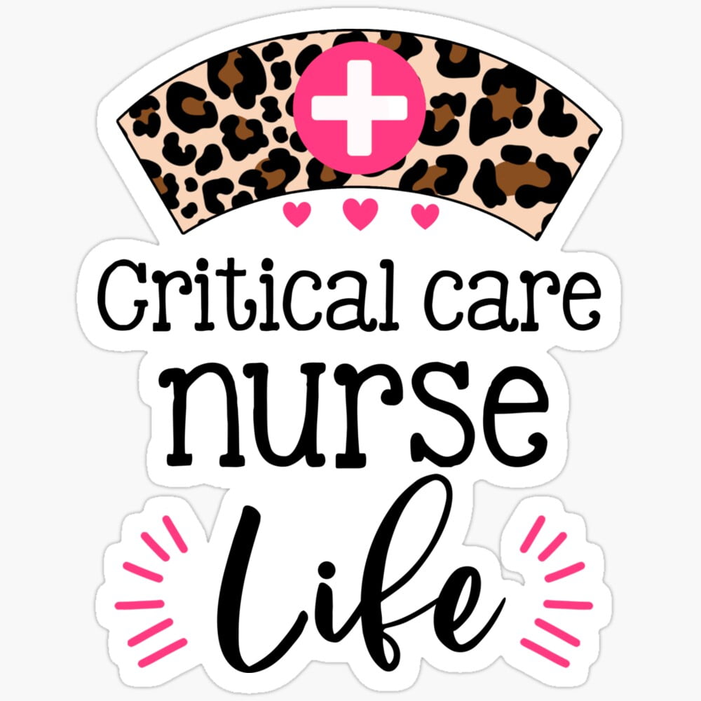 DOPASTICKER Critical Care Nurse Nursing Gift Rn Medical Stethoscope ...