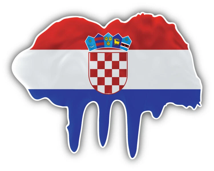 DOPASTICKER Croatia Flag Blot Car Bumper Sticker Decal Gift You ...
