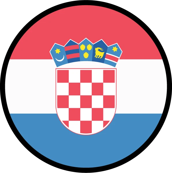 DOPASTICKER Croatia Flag Circle Sticker Decal Phone Decal Water Bottle ...