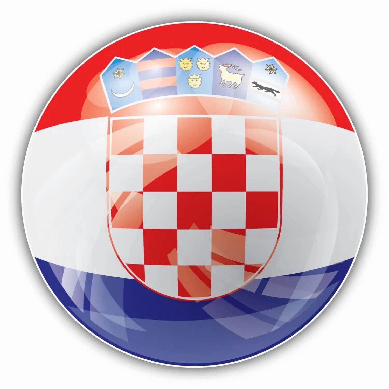DOPASTICKER Croatia Flag Glossy Car Bumper Sticker Decal Gift You ...