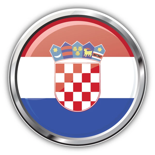 DOPASTICKER Croatia Flag Sticker Decal Phone Decal Water Bottle ...