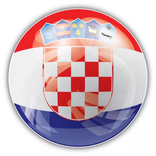 DOPASTICKER Croatia Flag Sticker Decal Phone Decal Water Bottle ...