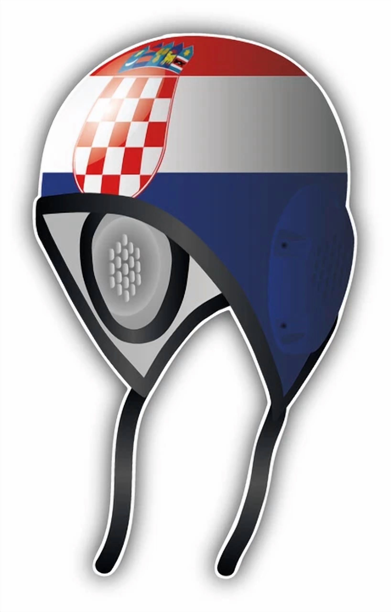 DOPASTICKER Croatia Flag Water Polo Cap Sticker Decal Phone Decal Water ...