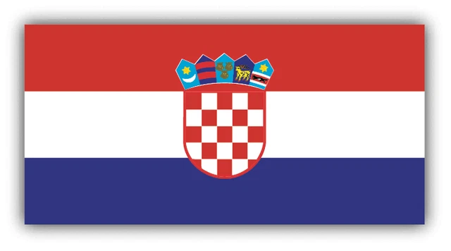 DOPASTICKER Croatia Flag Wide Sticker Decal Phone Decal Water Bottle ...