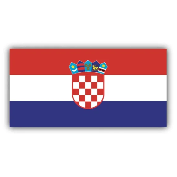DOPASTICKER Croatia Flag Wide Sticker Decal Phone Decal Water Bottle ...